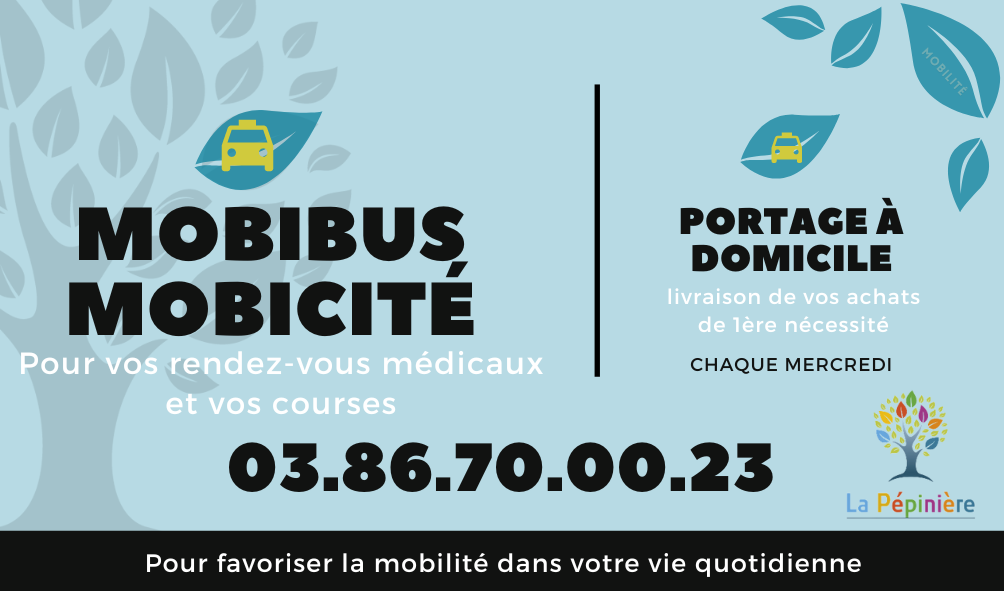 Mobibus et navette Mobicité - La Pépinière Espace Socio-Culturel